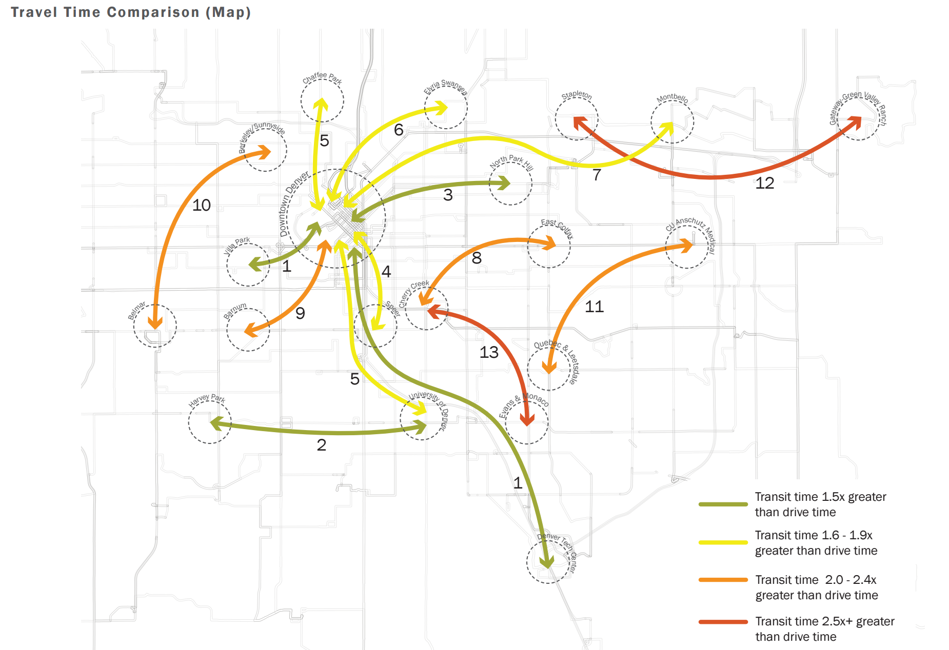 Using Denver transit takes up to 3 times as long, city finds ...