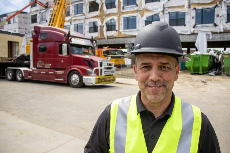It's a home! On a crane! A modular construction project draws a crowd ...
