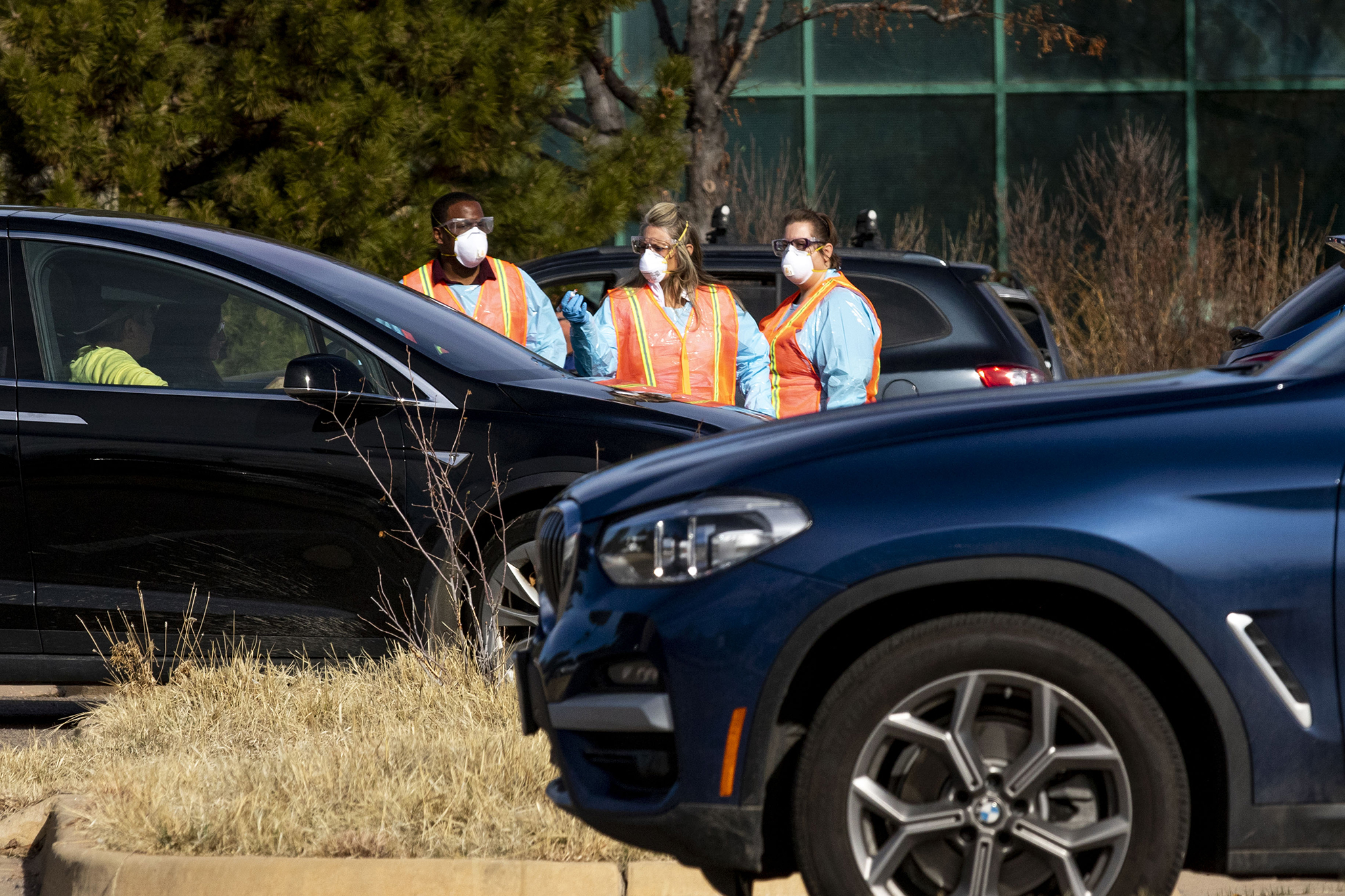 Greetings from the coronavirus drive-thru testing station in Denver's ...
