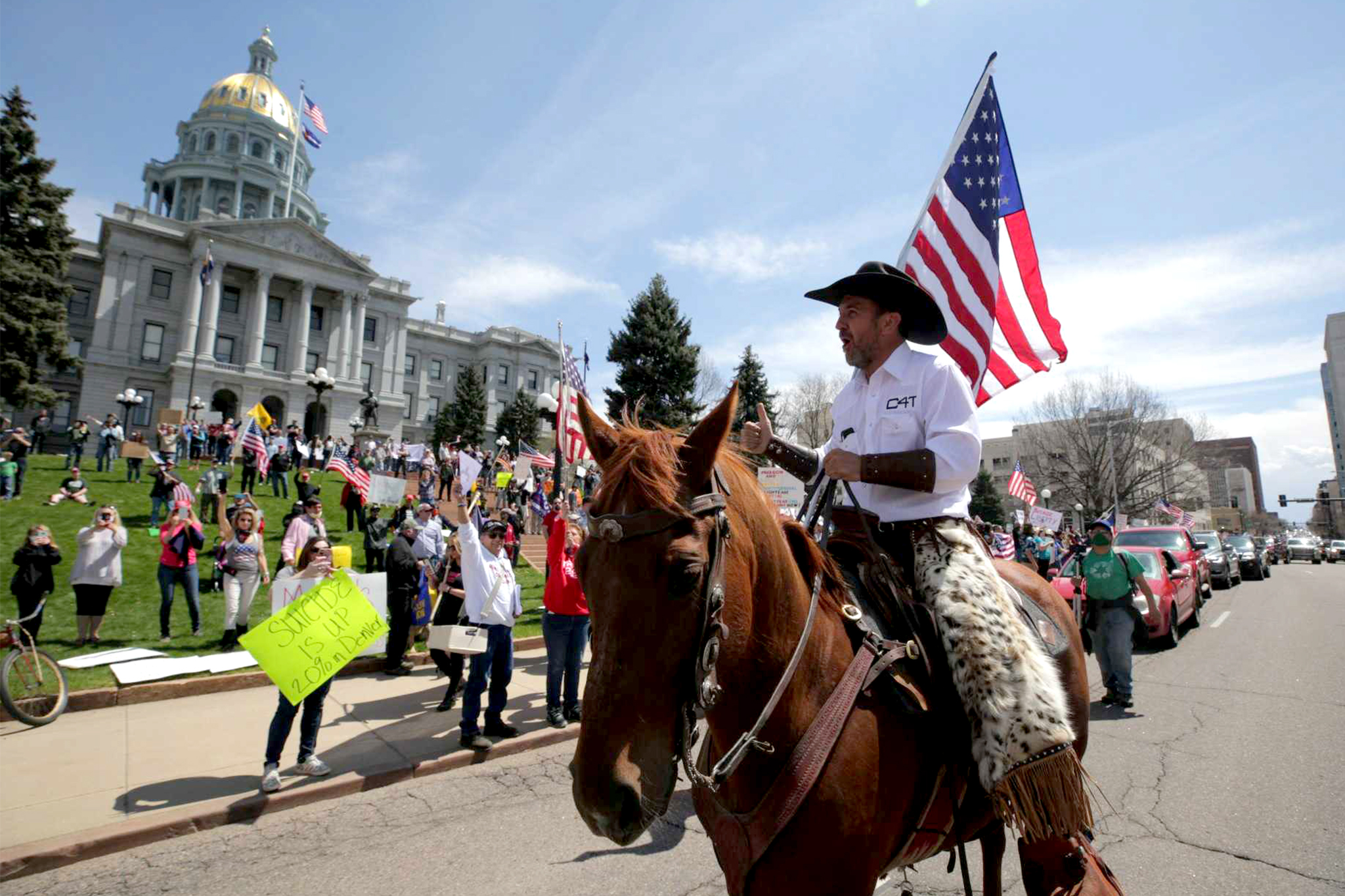'Operation Gridlock' protest against Colorado stay-home order brings ...