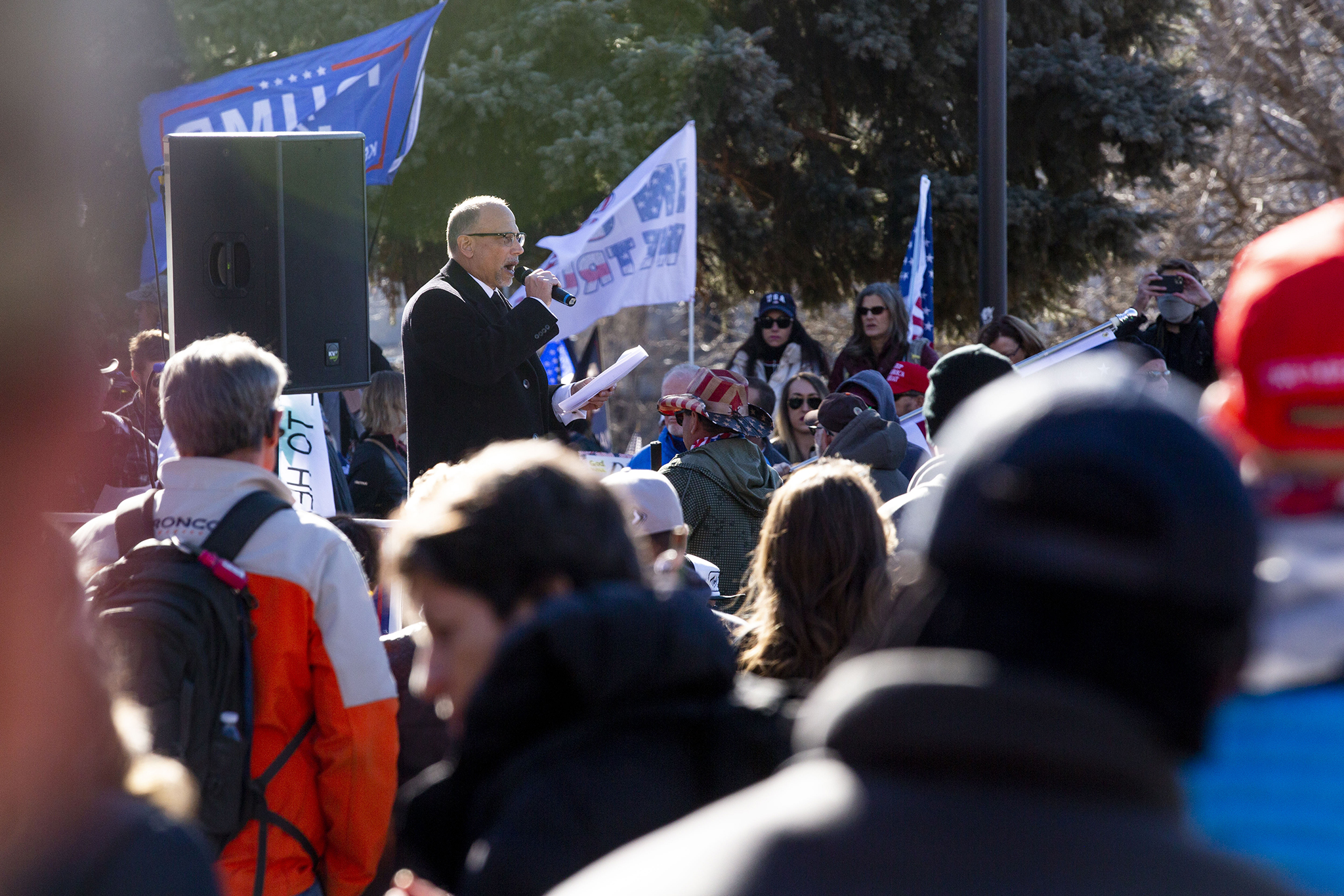Hundreds gather for pro-Trump rally outside state Capitol - Denverite ...