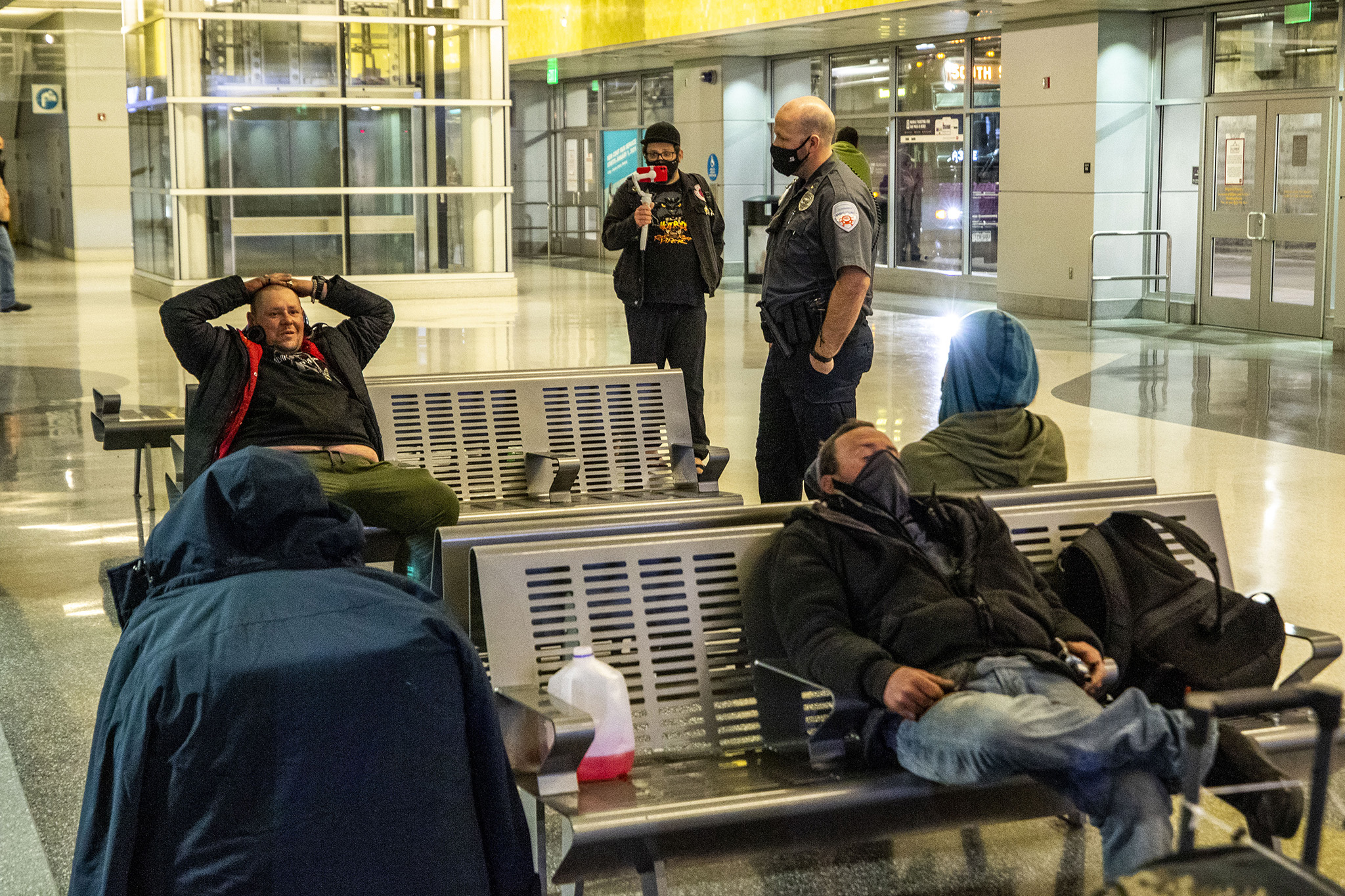 After RTD banned sitting, lying, and eating at Union Station, activists ...