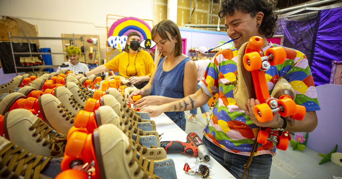Rainbow Dome, an immersive art and roller skating experience in Denver ...