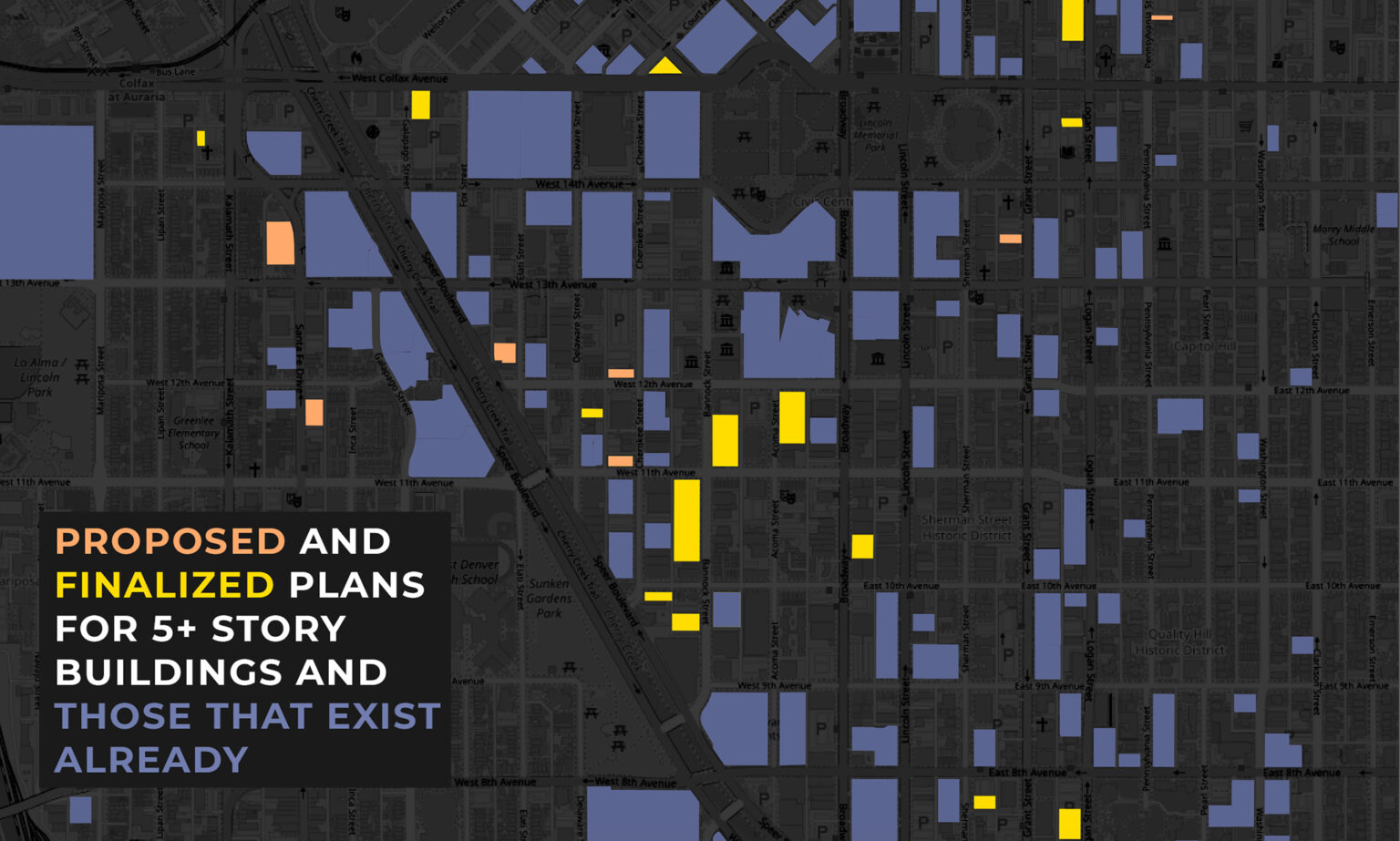 We mapped where Denver has gotten taller, and denser, during the last ...