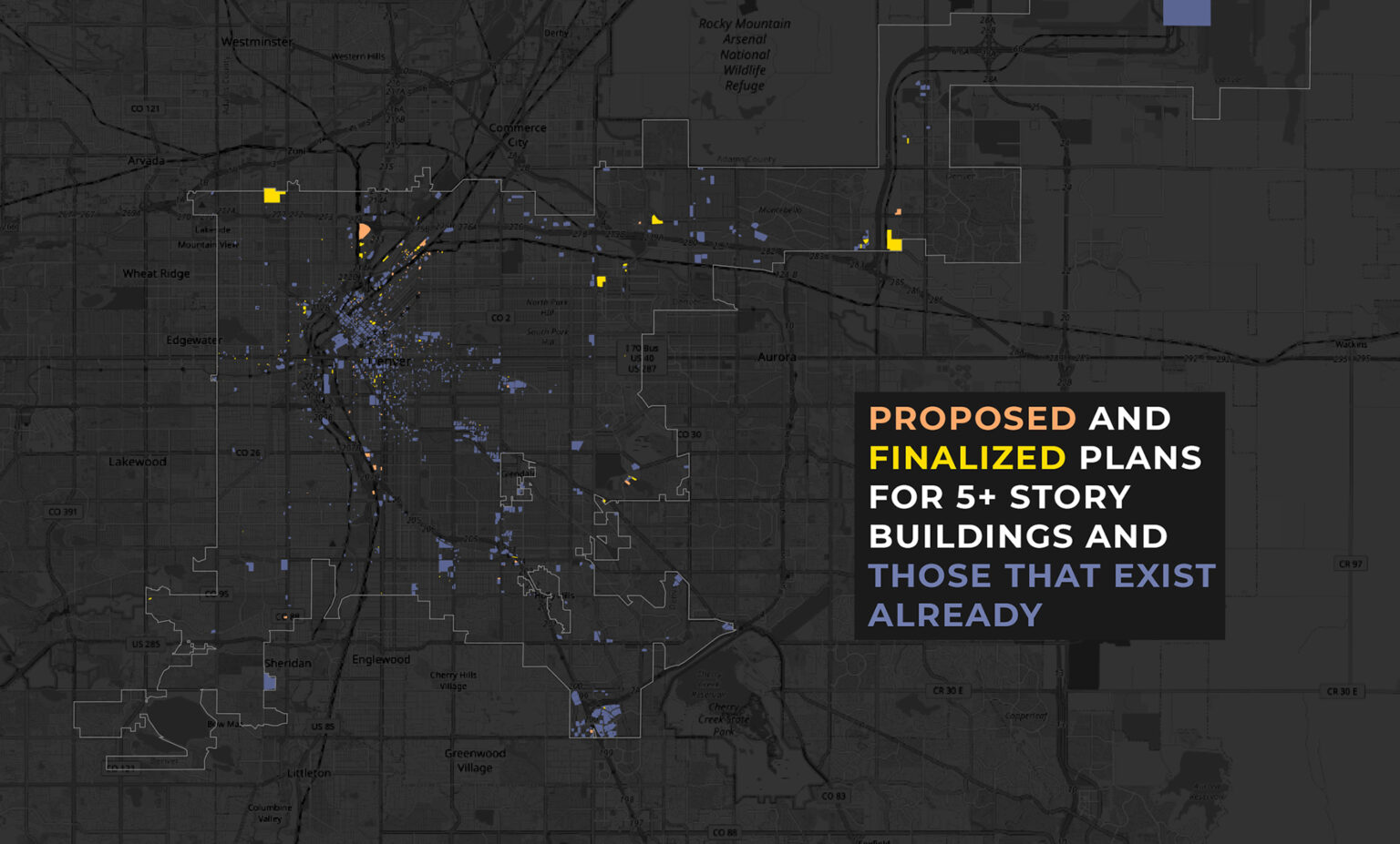 We mapped where Denver has gotten taller, and denser, during the last ...