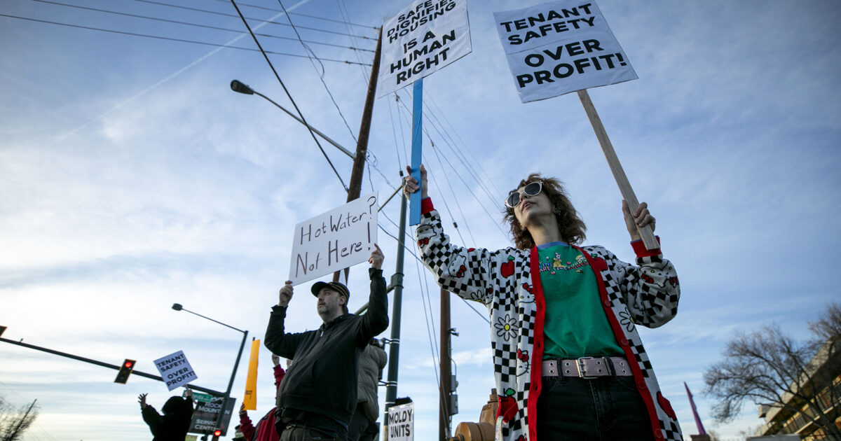 Tenants protest bugs, mold, leaking sewage and no hot water at Cedar ...