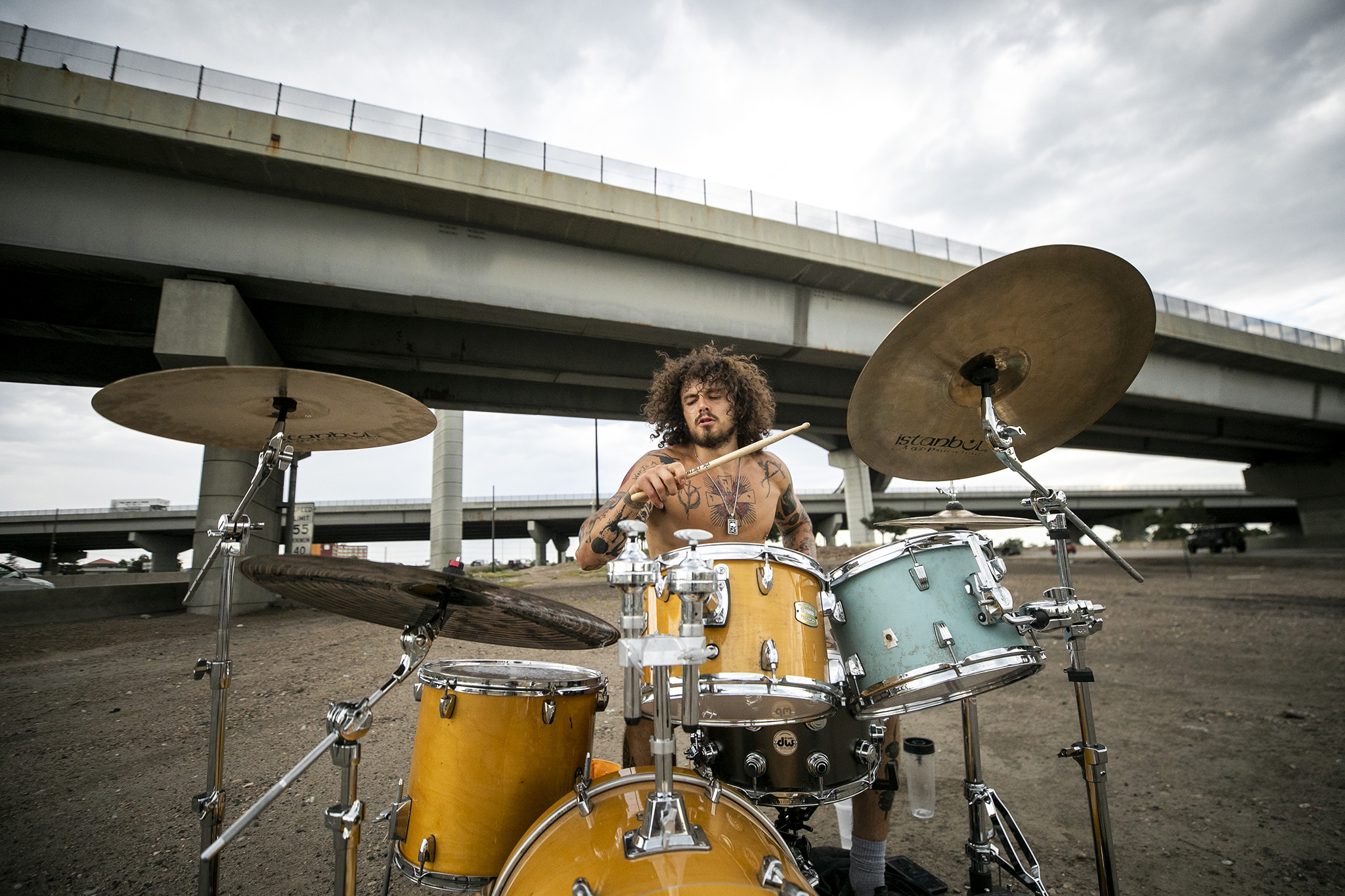 Here's the best drummer we've met under I-70 - Denverite, the Denver site!