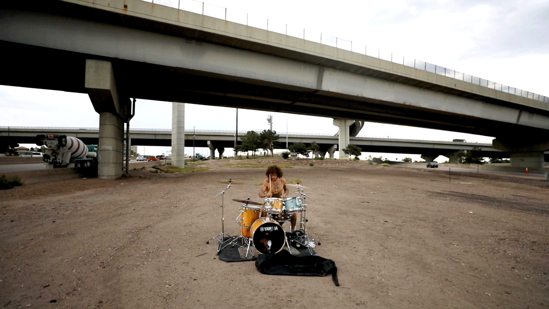 Here's the best drummer we've met under I-70 - Denverite, the Denver site!