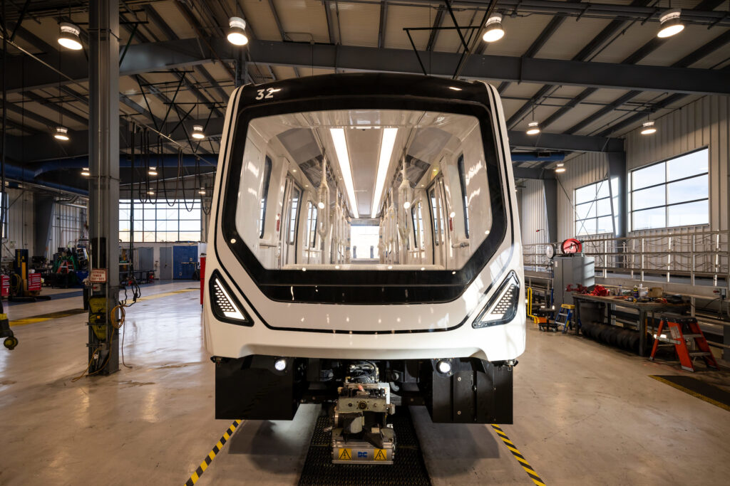 The first of DIA's new underground train cars are finally here