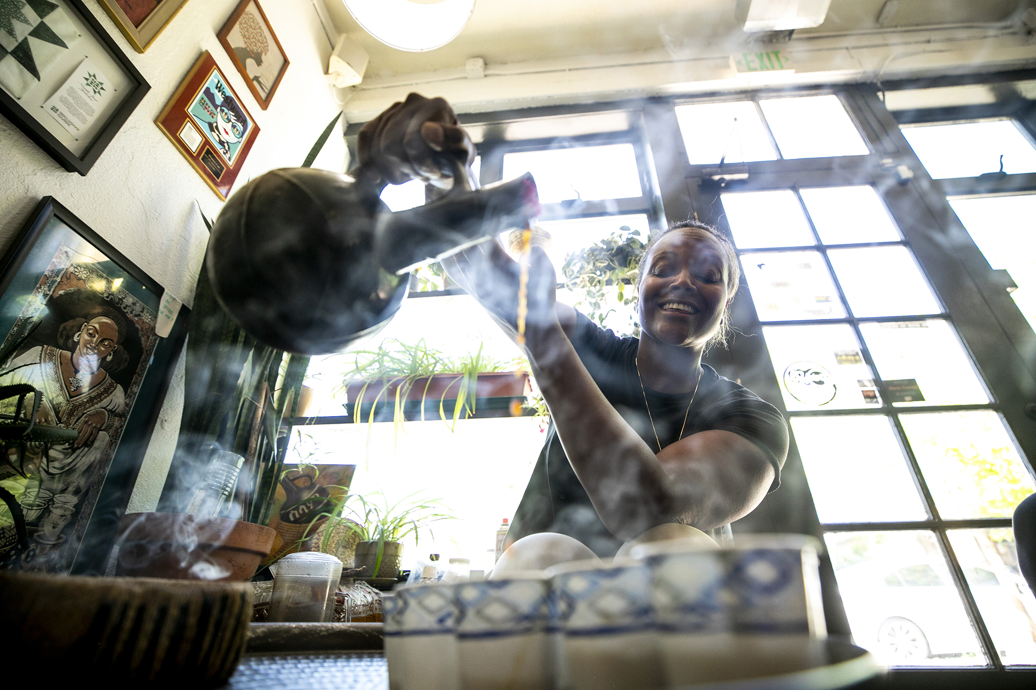 We went to the East African coffee ceremony at Whittier Cafe